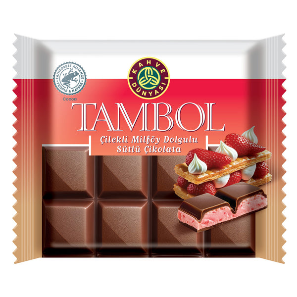 Kahve Dunyasi Tambol Milk Chocolate with Strawberry 100g – CAFELAX