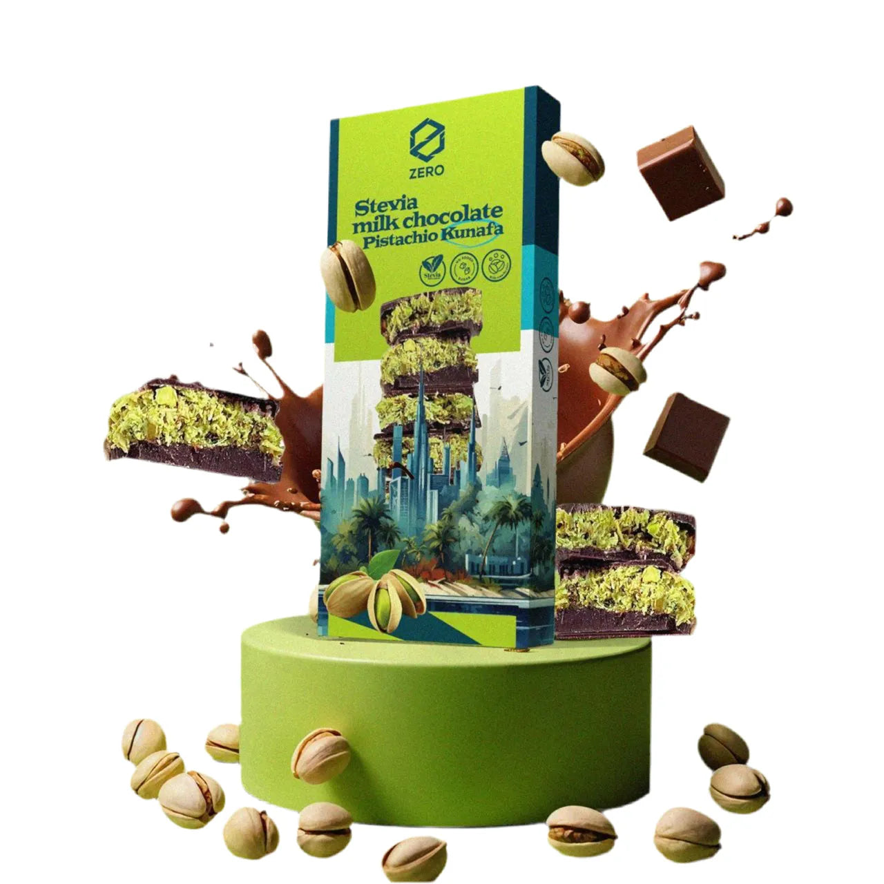 Zero Dubai Trend Chocolate - Chocolate With Pistachio Kunafa 100g – CAFELAX