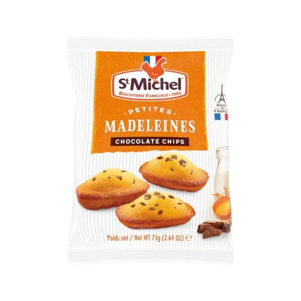 St Michel Madeleine French Sponge Cakes With Chocolate Chips 75g – CAFELAX