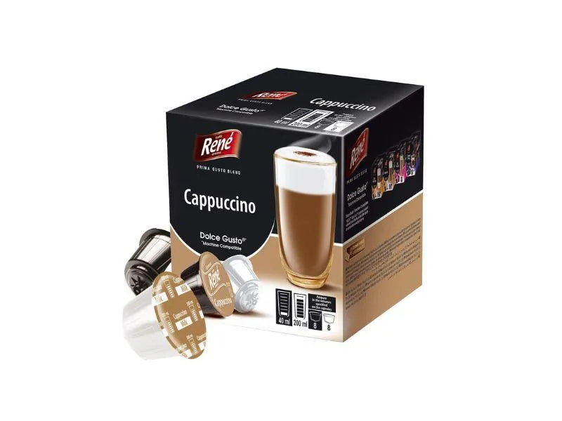 Cafe Rene Cappuccino Dolce Gusto Coffee Capsules - 16 Capsules – CAFELAX