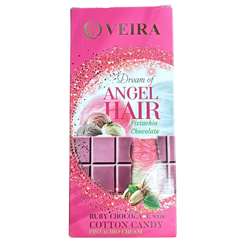 Veira Angel Hair Cotton Candy Ruby Chocolate With Pistachio Cream 165g ...