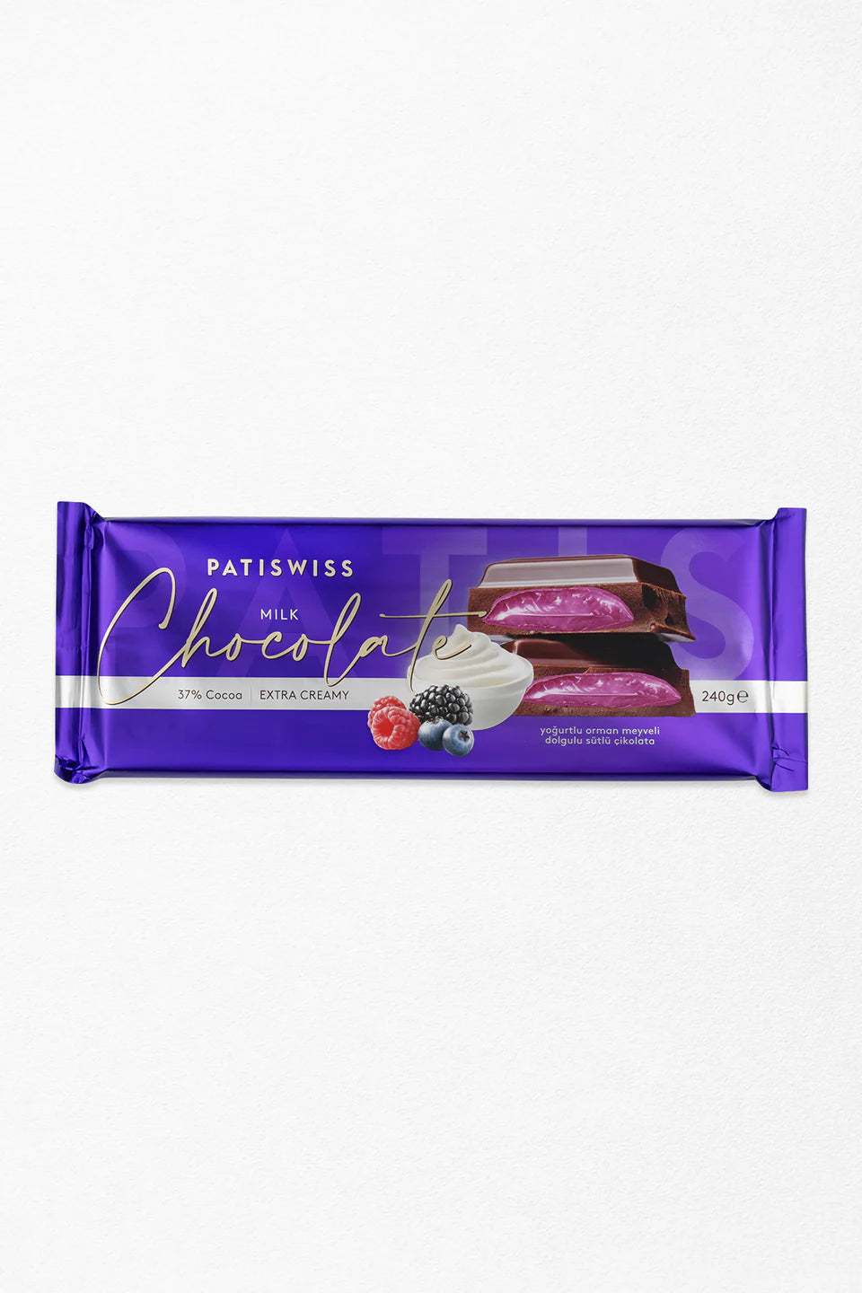 PATISWISS Milk Chocolate Filled with Forest Fruit Yogurt Cream 240g ...