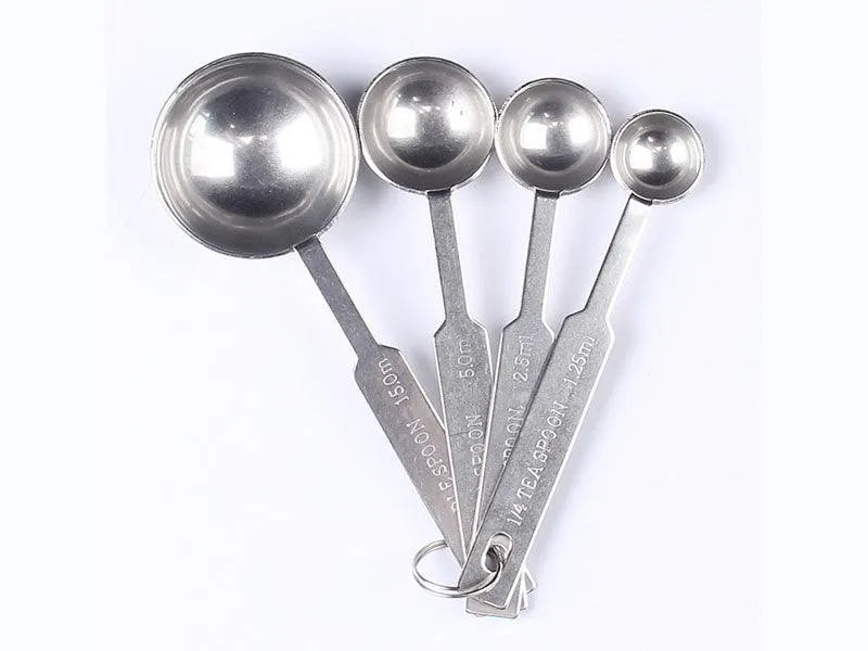 Stainless Steel Silver Measuring Spoon Set Of 4 – CAFELAX
