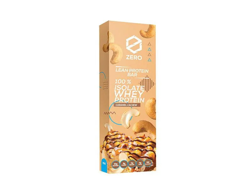 Zero Caramel Cashew Protein Bar 24g Protien 70g – CAFELAX