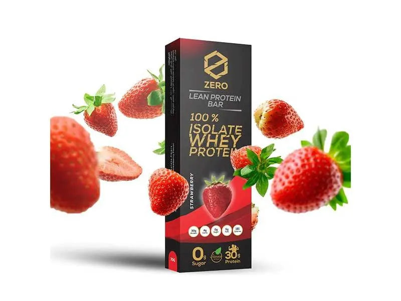 Zero Strawberry Protein Bar 24g Protien 70g – CAFELAX
